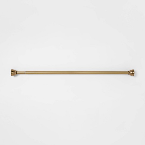 72" Half Moon Dual Mount Shower Rod Brass - Threshold™: Stainless Steel ...