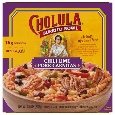 Cholula Frozen Chili Lime Pork Carnitas Bowl - 8.5oz : Target
