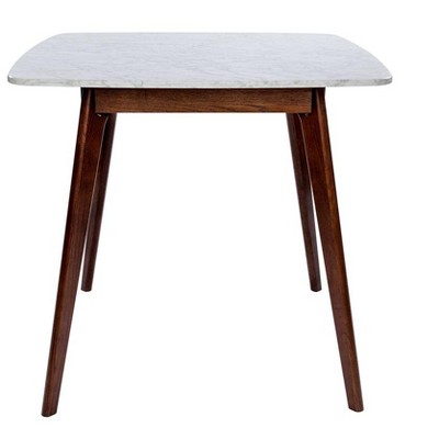 The Bianco Collection Cherie 15" Round Italian Carrara White Marble ...