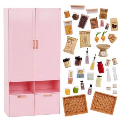 Our Generation Pretty Pantry Home Kitchen Furniture Set For 18" Dolls ...