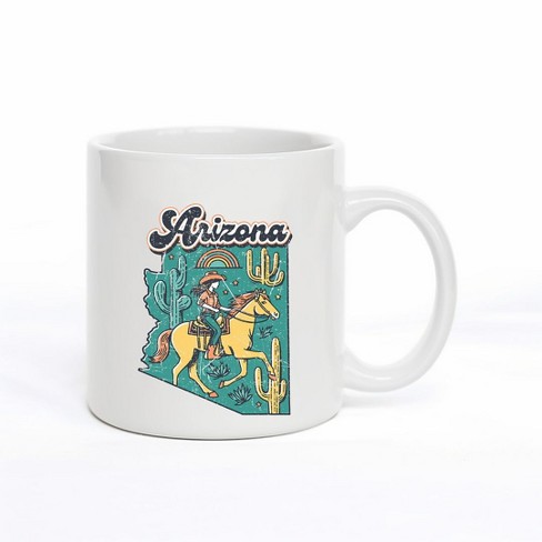 City Creek Prints Arizona State Cowgirl Mug - White : Target