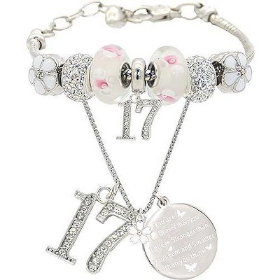 Verymerrymakering 17th Birthday Bracelet Necklace - Silver : Target