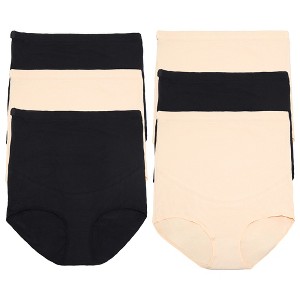 Angelina Womens Cotton Over-the-Belly Maternity Underwear (6-Pack) : Target