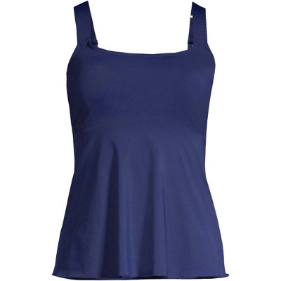 Lands' End Women's Flutter Tankini Top - X Large - Deep Sea Navy : Target