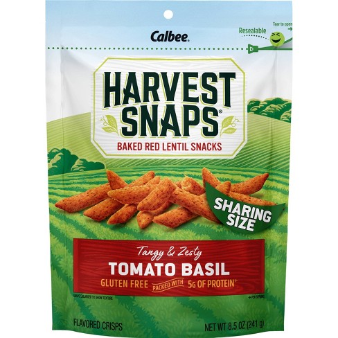 Harvest Snaps Tomato Basil Baked Red Lentil Snacks - 8.5oz : Target
