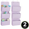 Mdesign Fabric Over Door Hanging Storage Organizer, 3 Pockets, 2 Pack ...
