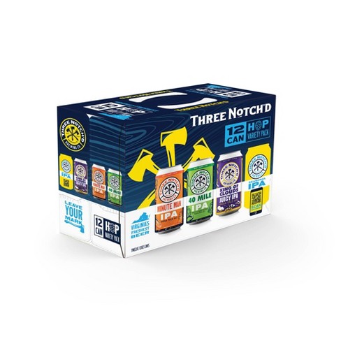 Three Notch'd Hop Variety Pack - 12pk/12 Fl Oz Cans : Target