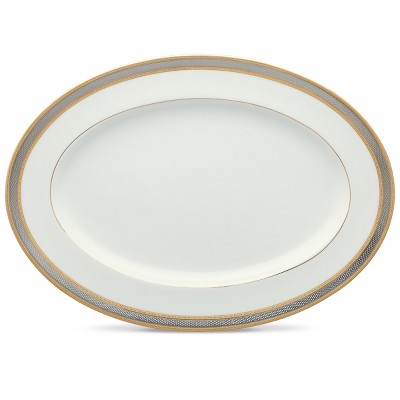 Noritake Infinity Bronze Medium Oval Serving Platter : Target