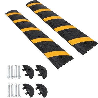 Heavy Duty Speed Bumps - 6FT Rubber Traffic Calming Humps with Cable ...