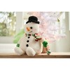 Bearington Big Snowball Snowman Plush, 12 Inch Christmas Stuffed Animal ...