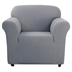 Farmhouse Basketweave Chair Slipcover Gray - Sure Fit : Target