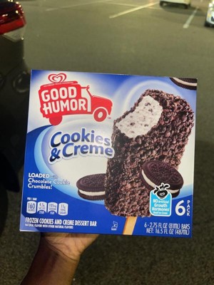 Good Humor Cookies & Crème Frozen Dessert Bars - 16.5oz/6ct : Target