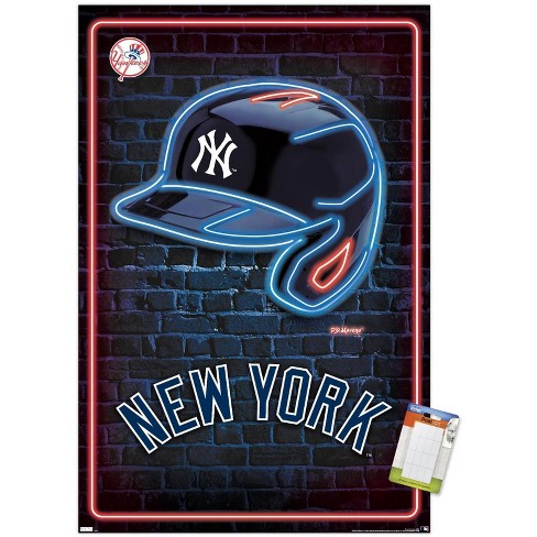 Trends International Mlb New York Yankees - Neon Helmet 23 Unframed ...