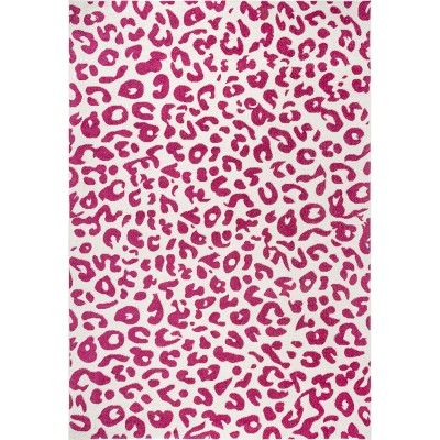 Nuloom Leopard Print Area Rug 8x10, Baby Pink : Target