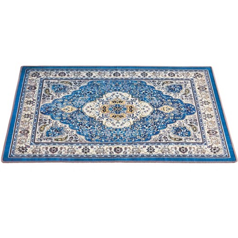 Collections Etc Elegant Medallion Floral Accent Rug With Skid-resistant ...