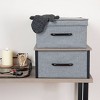 Household Essentials Stacking Storage Boxes With Laminate Top Ashwood ...