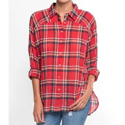 Women's Charlie Plaid Long Sleeve Top - LOVESTITCH S : Target