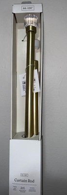 Clear Ribbed Curtain Rod Brass - Threshold™ : Target