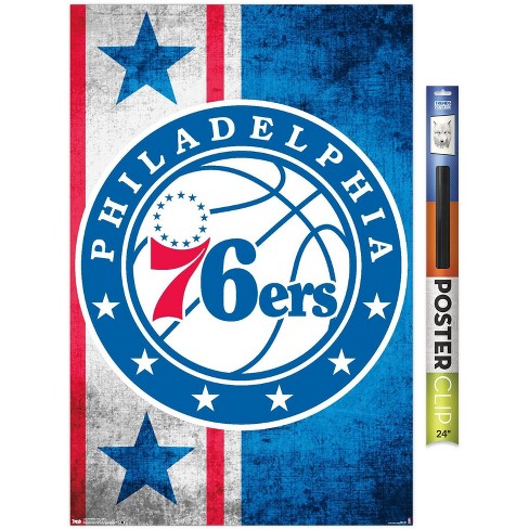 Trends International Nba Philadelphia 76ers - Logo 15 Unframed Wall ...