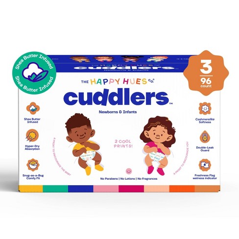 Happy Hues Cuddlers Disposable Diapers - Size 3 - 96ct : Target