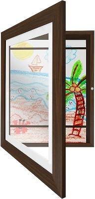 Americanflat10x12.5 Kids Artwork Picture Frame In Walnut - Displays 8 ...