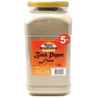Black Pepper Coarse Ground (28 Mesh) - 80oz (5lbs) 2.27kg - Rani Brand ...