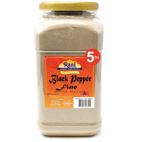Black Pepper Fine Powder (80 Mesh) - 80oz (5lbs) 2.27kg - Rani Brand ...