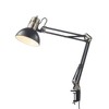 Globe Electric 32" Matte Black Multi-Joint Desk Lamp with Metal Clamp ...