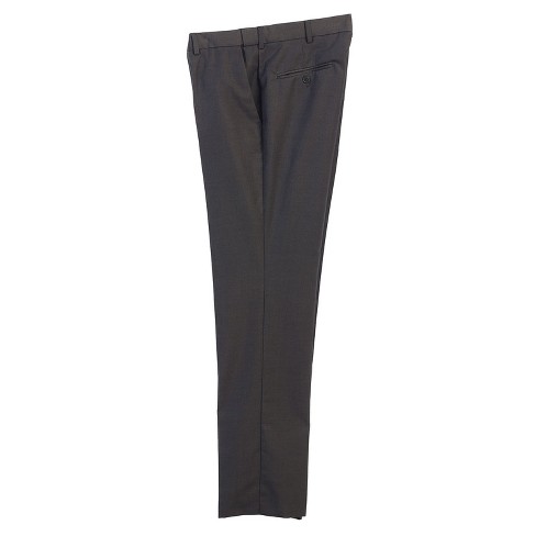 Gioberti Men's Hidden Expandable Waist Dress Pants, Charcoal, Size 34 ...