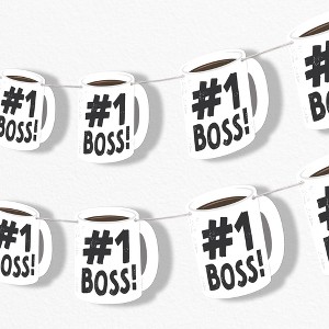 Big Dot of Happiness Best Boss Ever Garland Banner, Happy Boss's Day ...