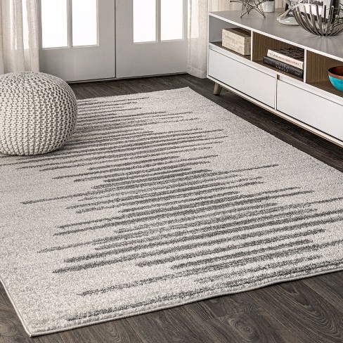 4'x6' Aya Berber Stripe Geometric Area Rug, Cream/gray - Jonathan Y ...