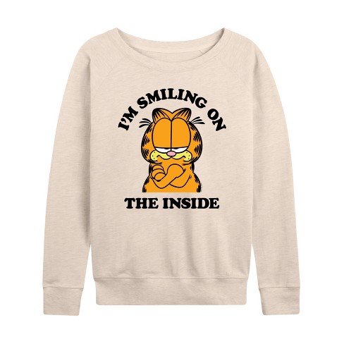 Women's - Garfield - Smiling On The Inside Lightweight French Terry ...