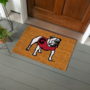 NCAA University of Georgia Bulldog Coir Doormat, 28 x 16 Inches, Non ...
