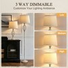 Maxax 3-Piece Lamp Set (1 Floor Lamp + 2 Table Lamps), Distressed White ...