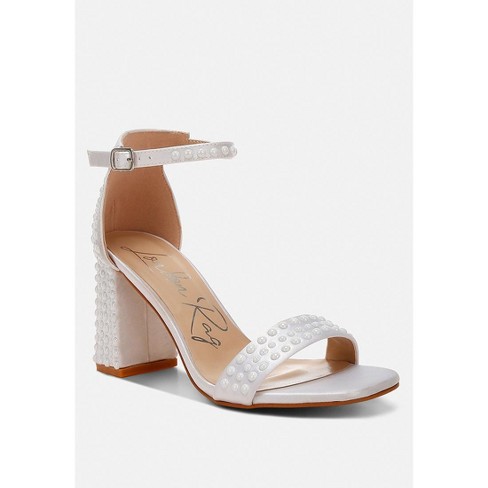 Klebba Pearls Embellished Satin Sandals : Target