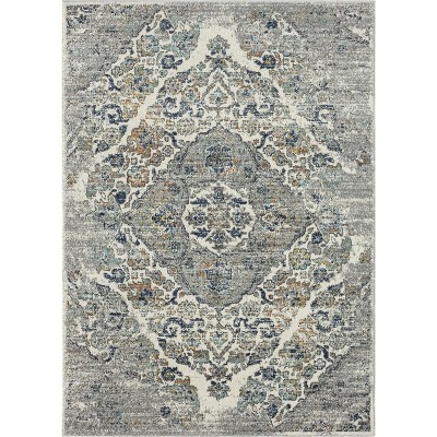 Luxe Weavers Distressed Floral Area Rug, Blue 4x5 : Target
