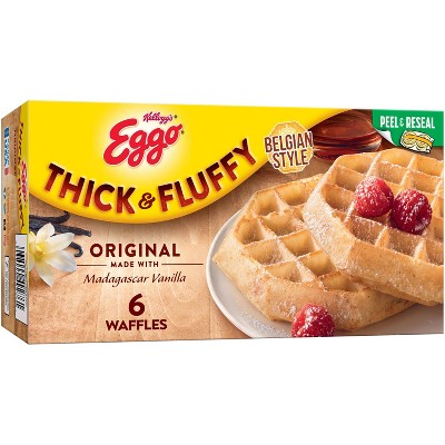 Eggo Thick & Fluffy Original Frozen Waffles - 11.6oz/6ct : Target