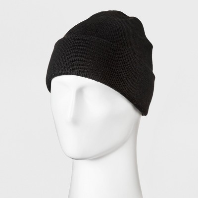 Mens Knit Cuff Beanie - Goodfellow & Co™ Black One Size – Target ...