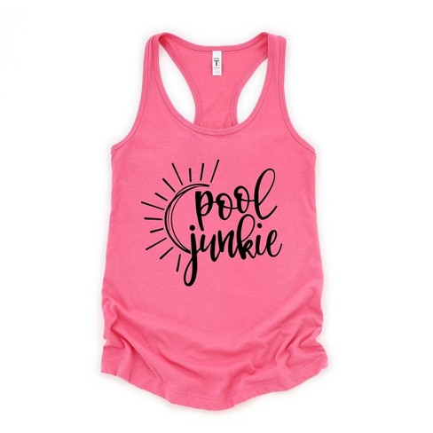 Simply Sage Market Women's Pool Junkie Graphic Racerback Tank - L - Hotpink : Target