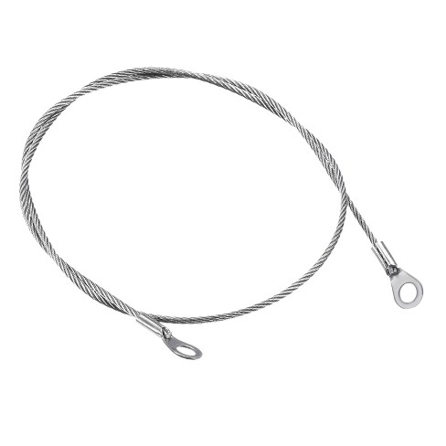Unique Bargains Stainless Steel Lanyard Cable Eyelets Ended Security ...
