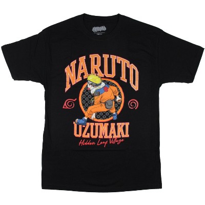 Naruto Anime Men's Uzumaki Hidden Leaf Village Adult Short Sleeve T ...