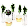 Big Dot Of Happiness Zombie Zone - Paper Straw Decor - Halloween Or ...