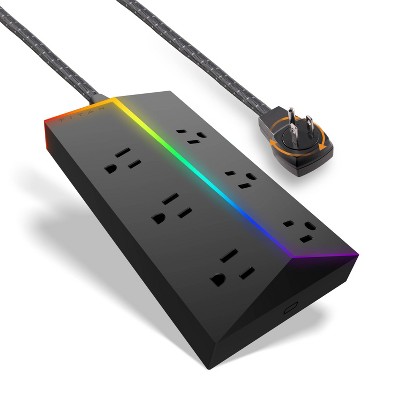 Philips 6-outlet Surge Protector With 4' Cord - Black : Target