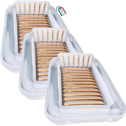 Swimline Suntan Tub Luxe Edition Inflatable Pearl White & Gold Tanning ...