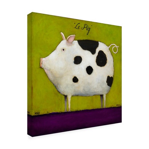Trademark Fine Art -daniel Patrick Kessler 'le Pig Ii' Canvas Art : Target