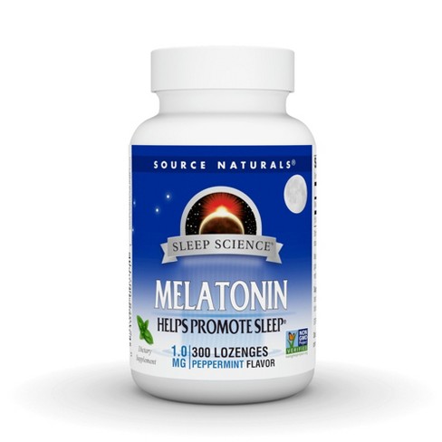 Melatonin 1mg Sublingual-peppermint By Source Naturals, Inc. - 300 ...