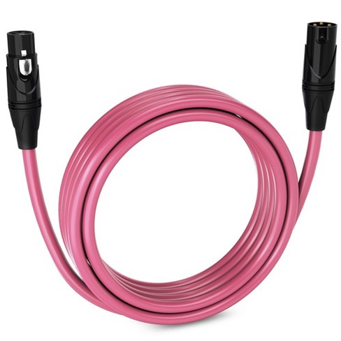 Lyxpro 15 Ft. Xlr Cable, Male-to-female, 3 Pin Mic Cable, Pink : Target