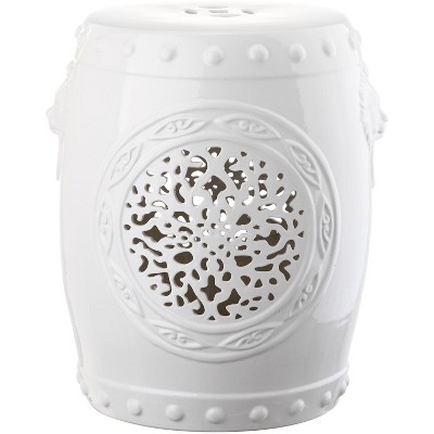 Flower Drum Ceramic Garden Stool - Antique White - Safavieh. : Target