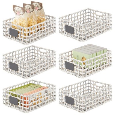 Mdesign Metal Wire Organizer Basket For Kitchen/pantry, 6 Pack, Matte ...