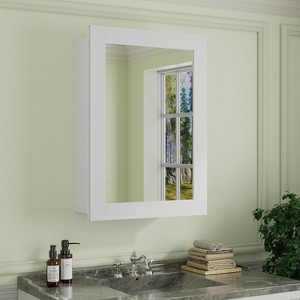 16"x24" Bathroom Wall Cabinet with Mirror and Adjustable Shelves for ...